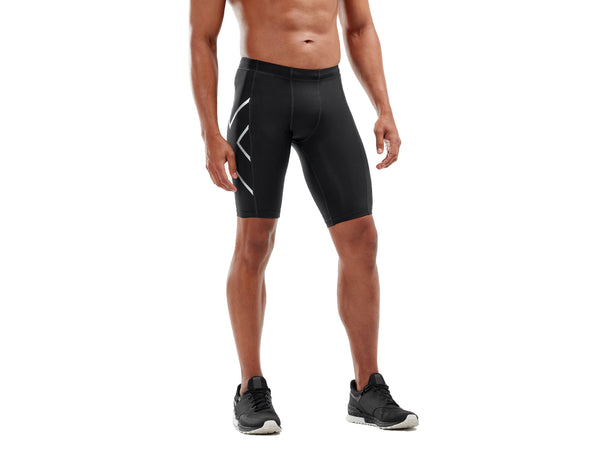 2XU Core Compression Shorts - Black-Silver|2XU Apparel|2XU Cycling ...