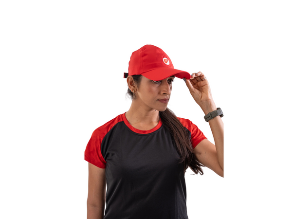 Apace Unisex Running Cap Streak-Red, Running Capes - CMB